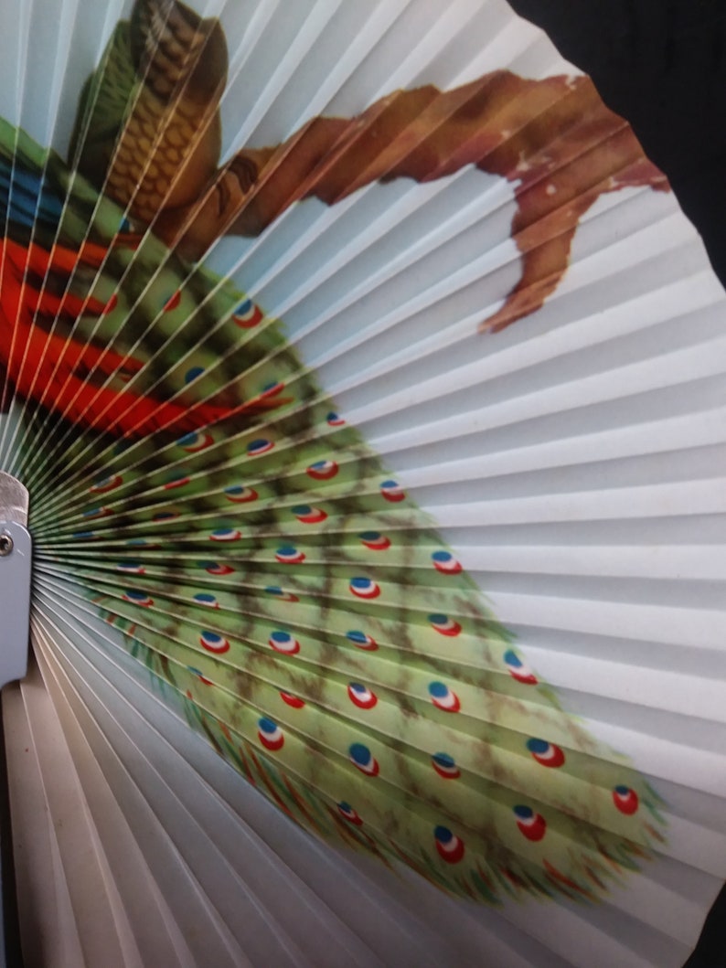 Fan / Handheld Paper Folding Fan / Vintage Folding Paper | Etsy