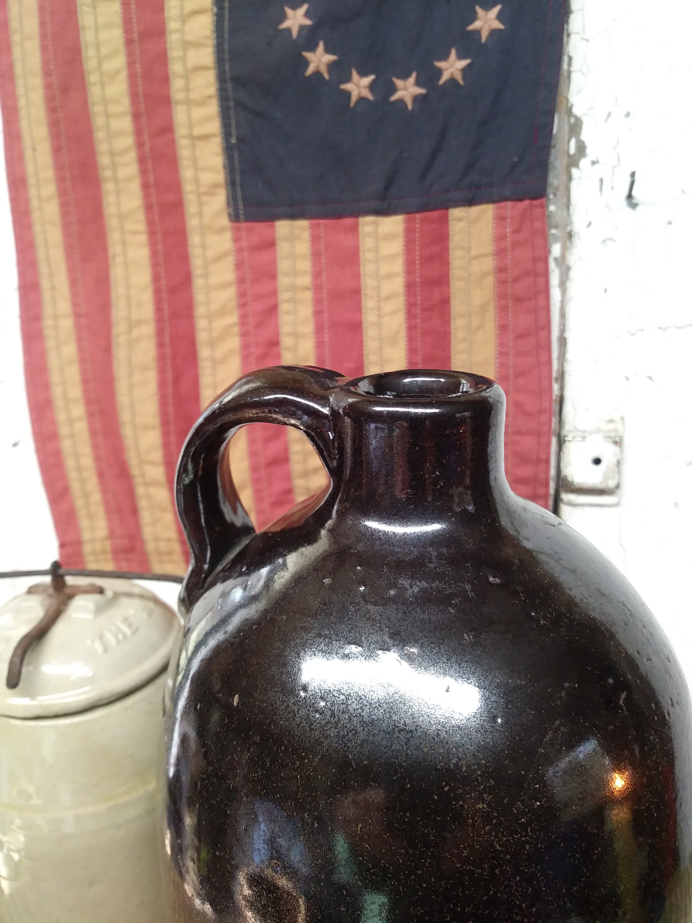 Jug / Half Gallon Stoneware Jug / Primitive Stoneware Jug With - Etsy