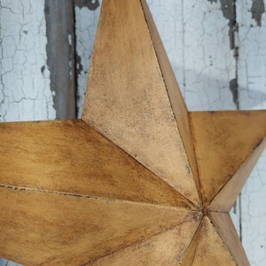 Star / Large Metal Mustard Yellow Star Mounted on A Metal Pedestal and ...