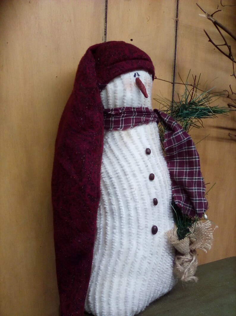 Snowman / Primitive Decor Large Vintage Showman / Large - Etsy