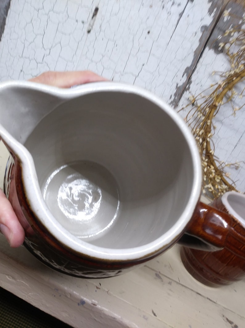 Pitcher / Pitcher and Mug / Matching Stoneware Pottery - Etsy