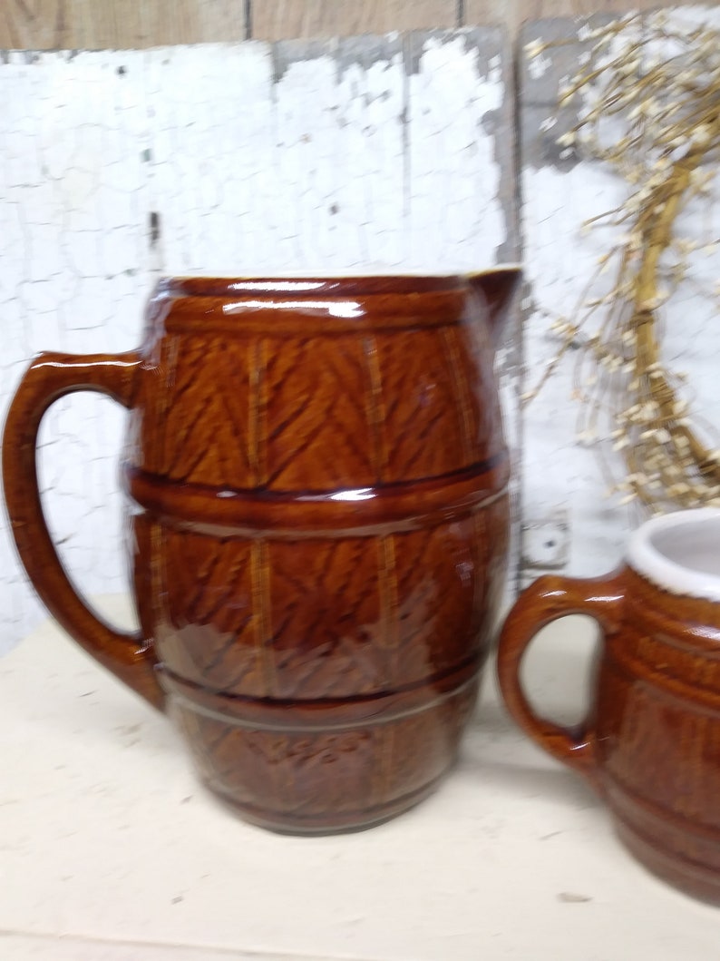 Pitcher / Pitcher and Mug / Matching Stoneware Pottery - Etsy
