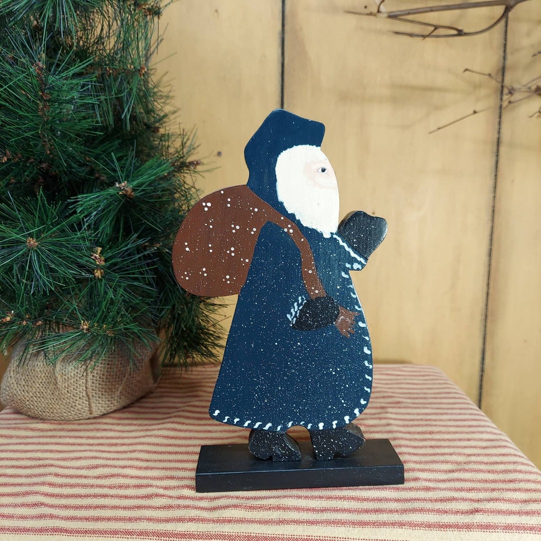 Hand Painted Handcrafted Wood Santa / Hand Painted Wood Santa ...