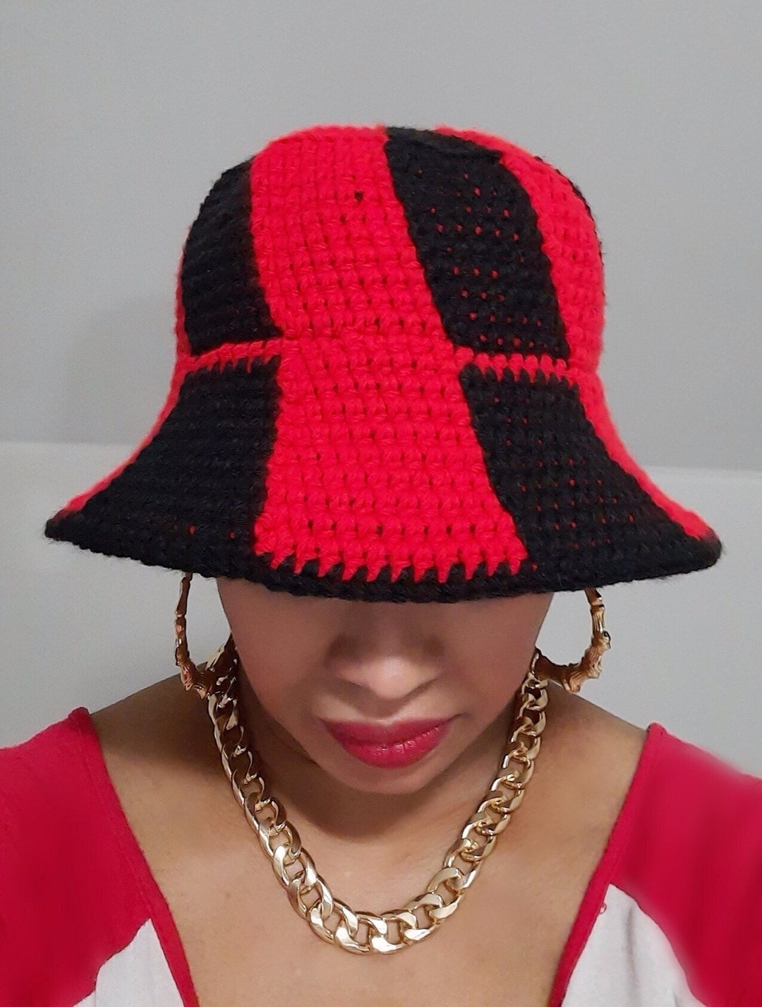 Made to Order Two-toned Bucket Hat, Handmade Crochet Bucket Hat ...
