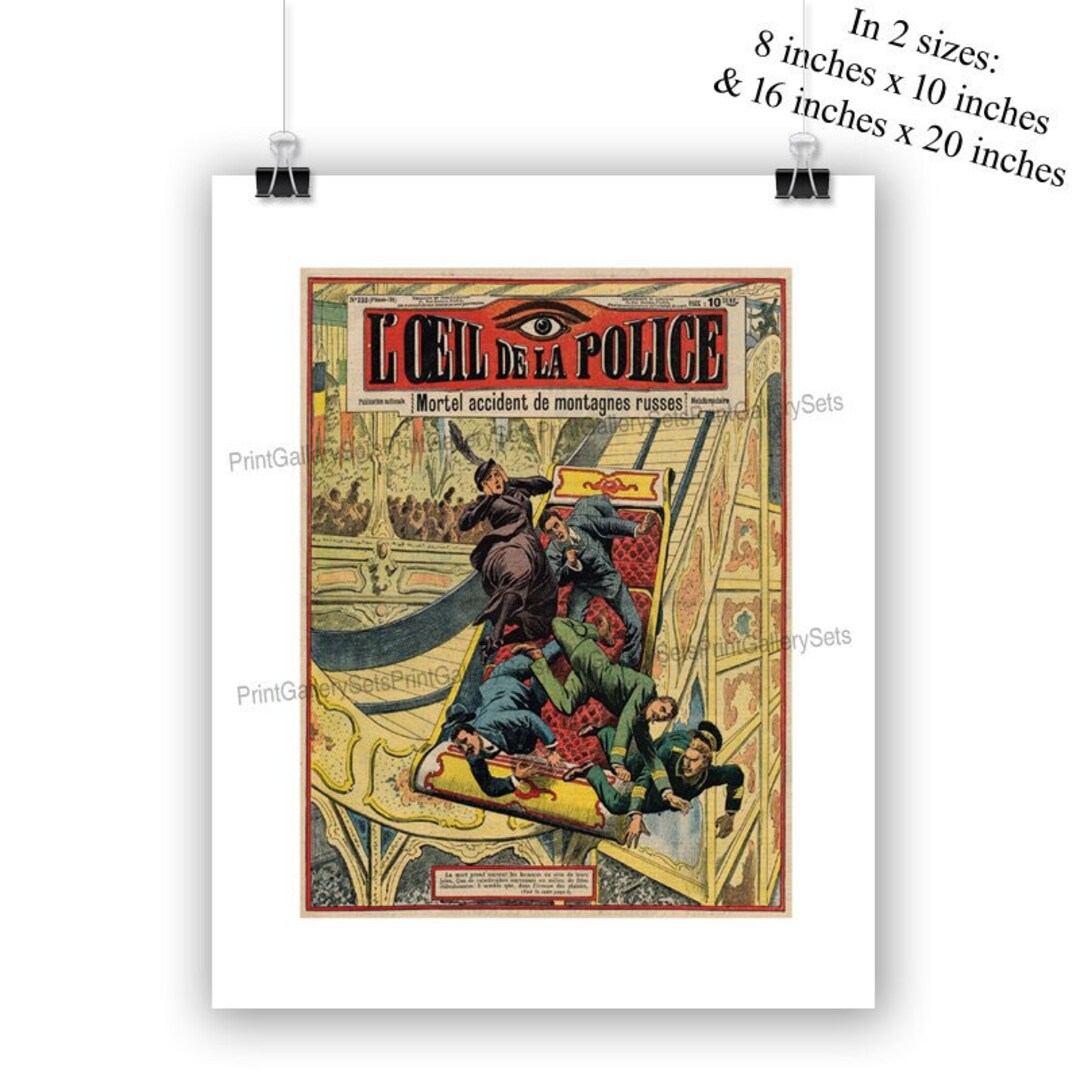 Old French Pulp Magazine Covers Digital Download Sensational Cops ...