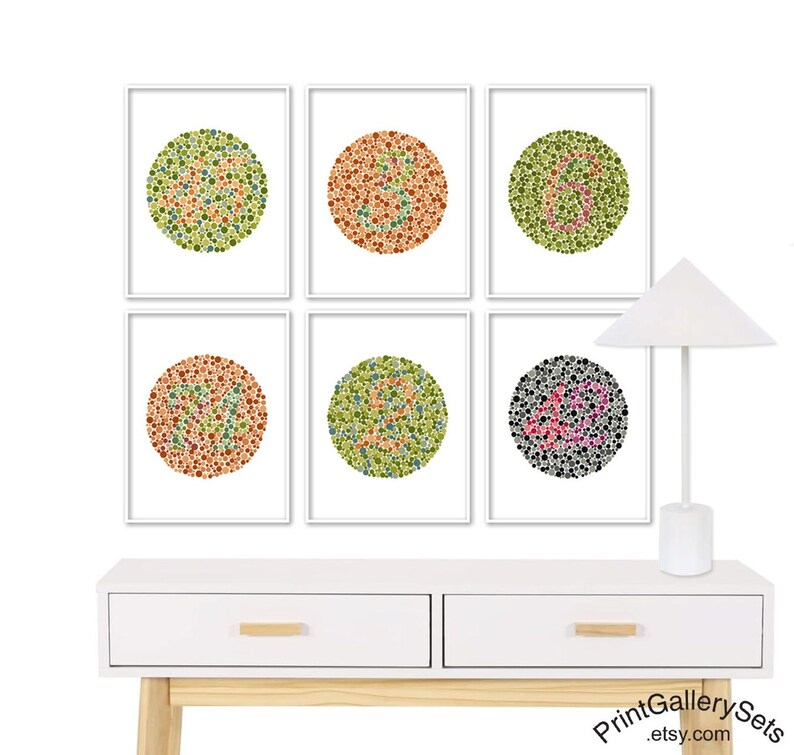 Ishihara Eye Chart Color Blind Test Prints Printable Digital Download ...