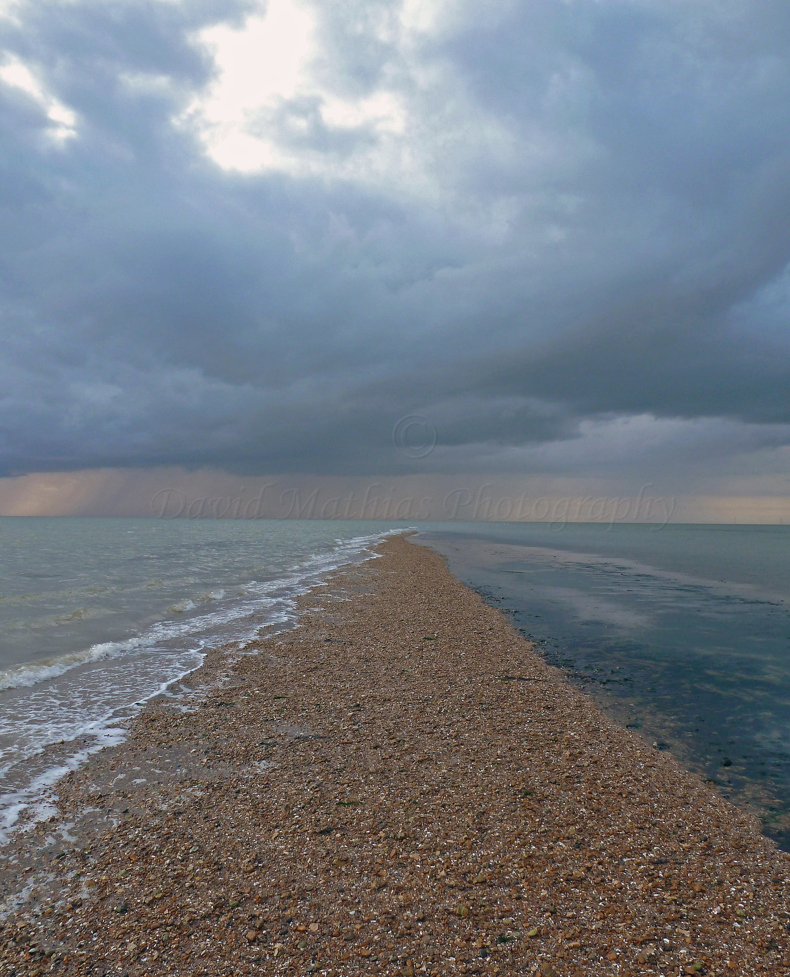 Whitstable the Street Coast Sea Rain Storm Shingle Beach Mounted Photo ...