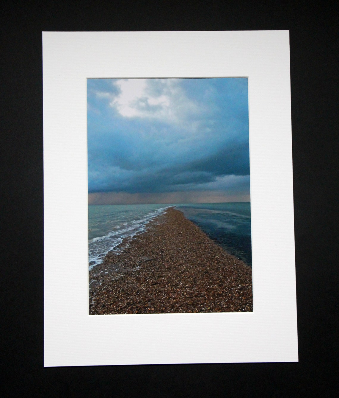 Whitstable the Street Coast Sea Rain Storm Shingle Beach Mounted Photo ...