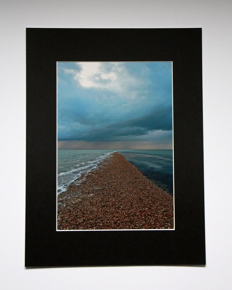 Whitstable the Street Coast Sea Rain Storm Shingle Beach Mounted Photo ...