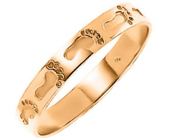 Footprint ring | Etsy