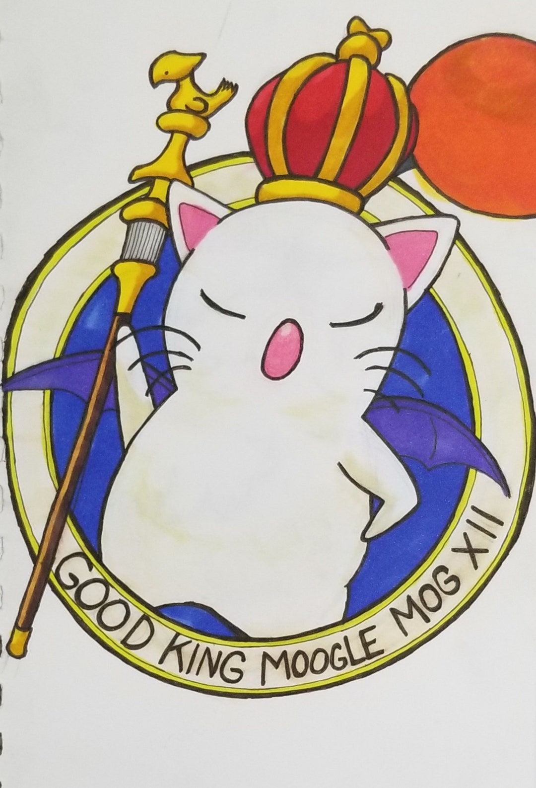 King Moogle Mog Print - Etsy
