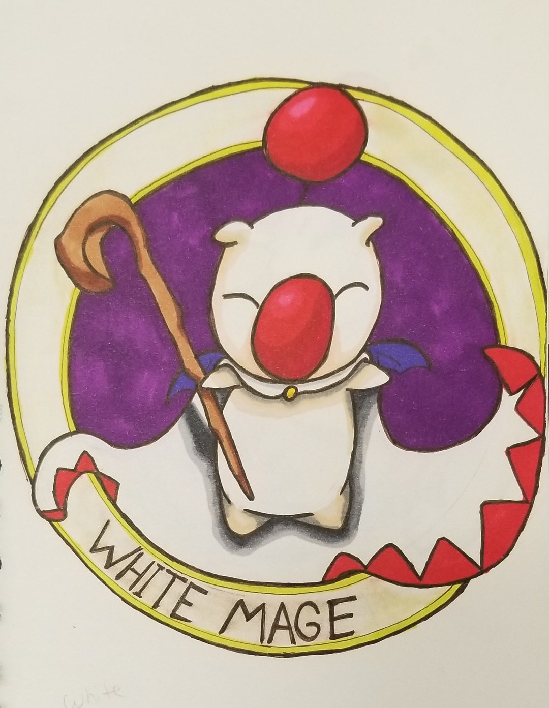 Moogle White Mage Print - Etsy