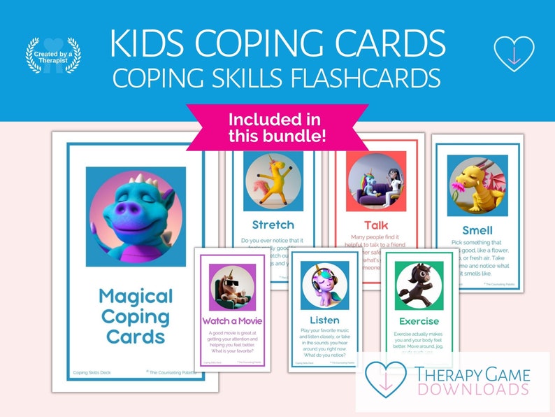 Kids Feelings Cards, Therapy Games, Coping Skills for Kids, PDF, Group ...