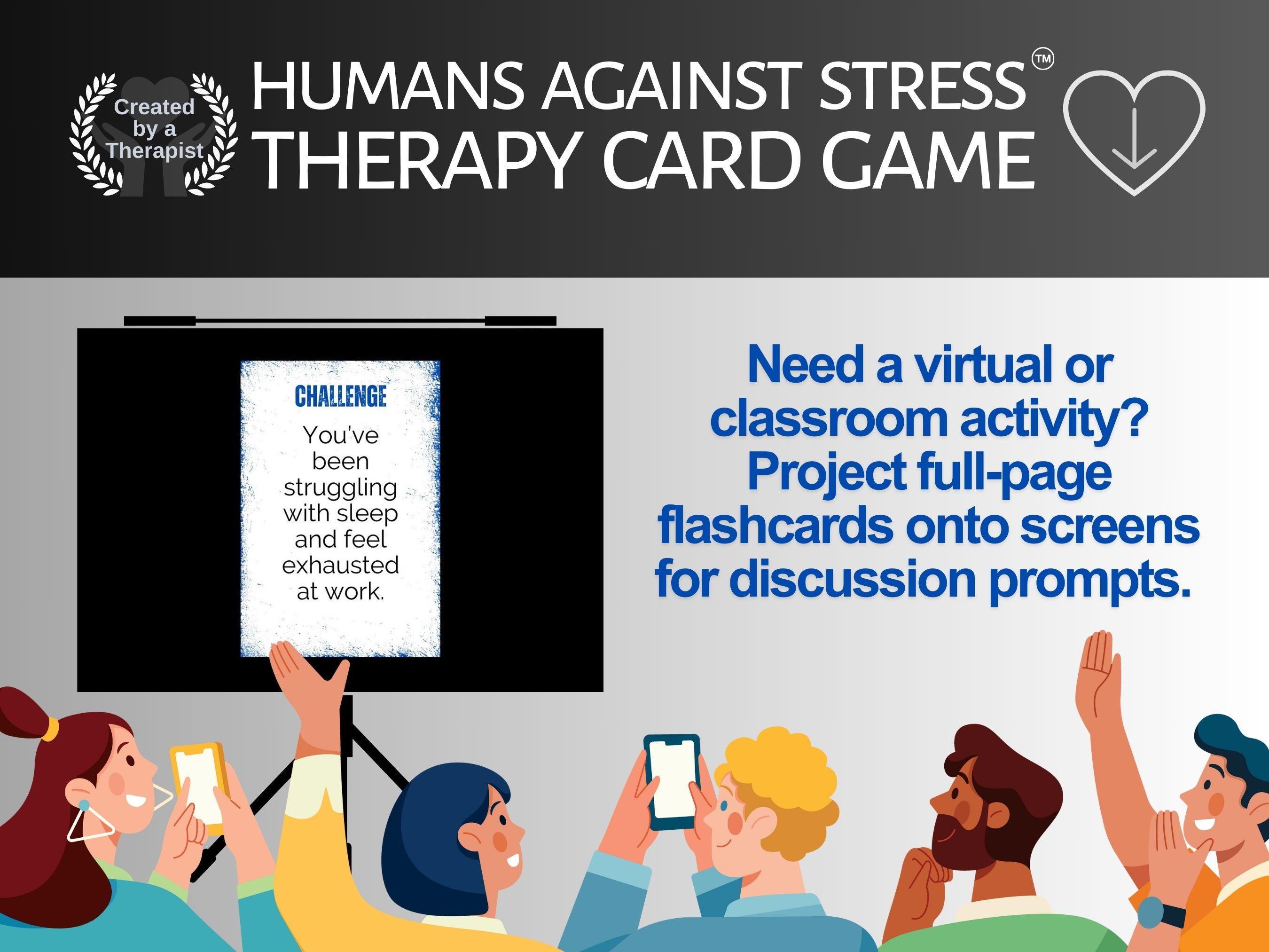 Humans Against Stress Card Game: Coping Skills & Challenges (printable ...