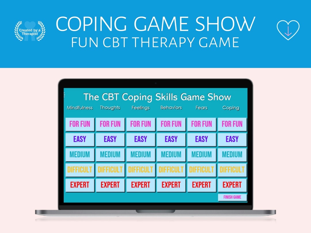 Coping Skills Game Show: CBT Therapy Group Activity (powerpoint & PDF ...