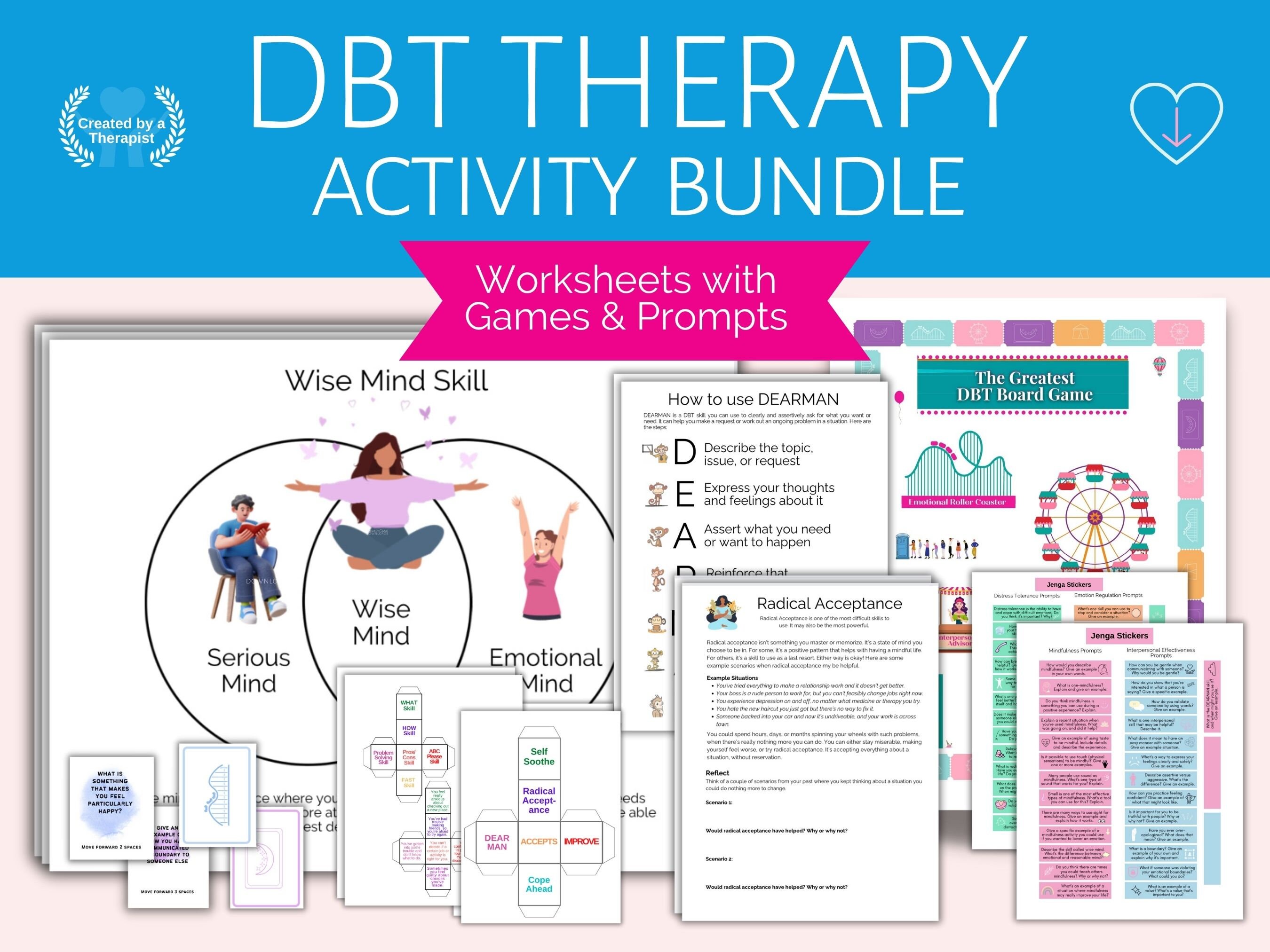 Therapy Game Bundle | Group Therapy Activities | CBT | DBT | SEL ...