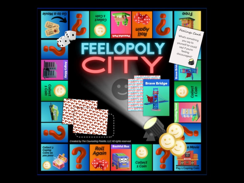 FEELOPOLY Therapy Game | FEELOPOLY City | Emotions Game | Coping Skills ...