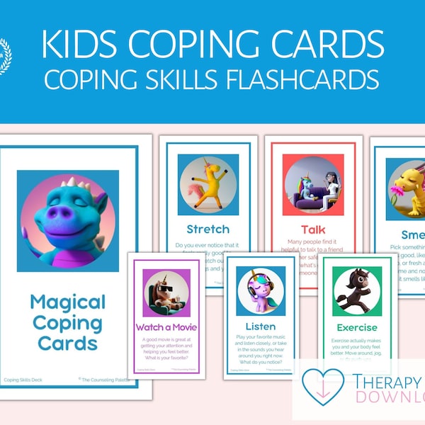 Coping Skills Card Decks - Etsy