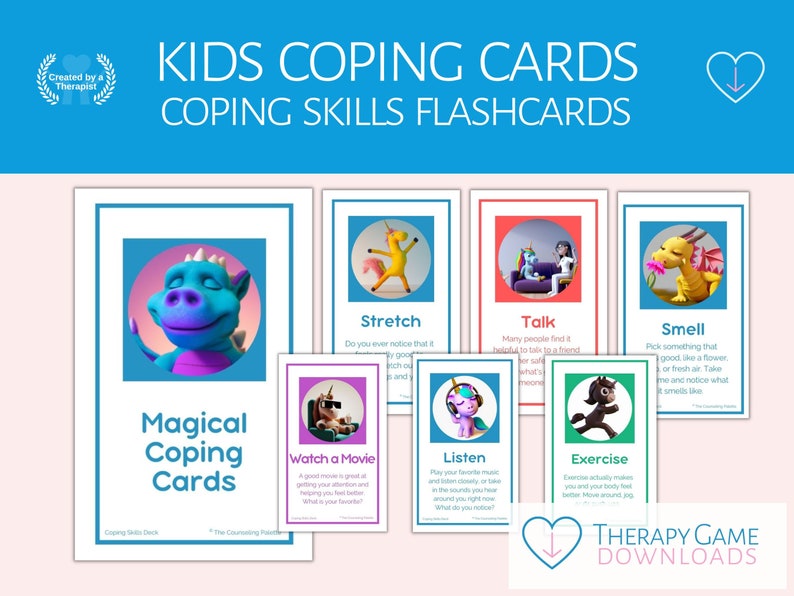 Coping Skills for Kids, Coping Skills Cards, Coping Toolkit, Emotional ...