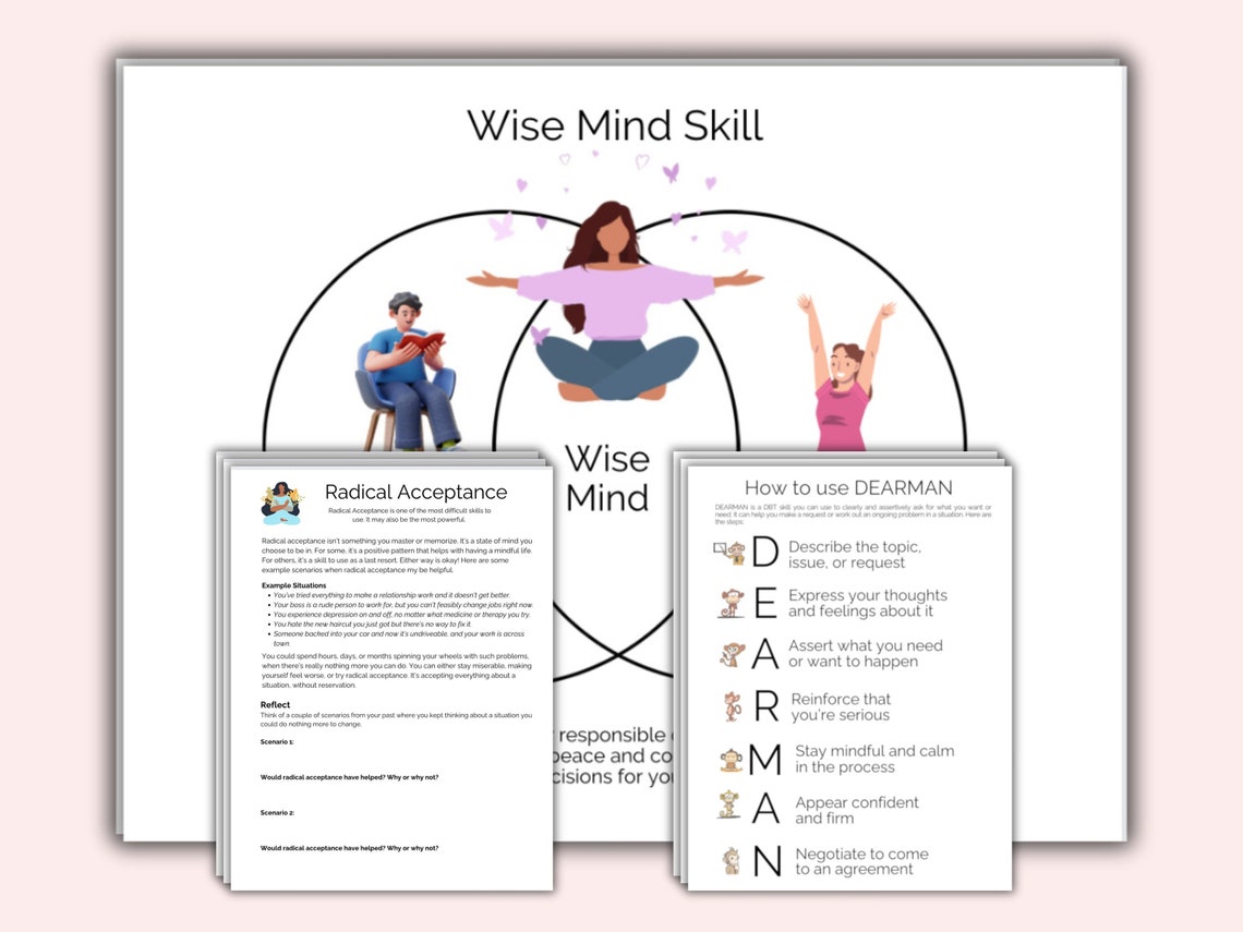 DBT Skills Bundle: Therapy Games, Worksheets, and Prompts (PDF) - Etsy