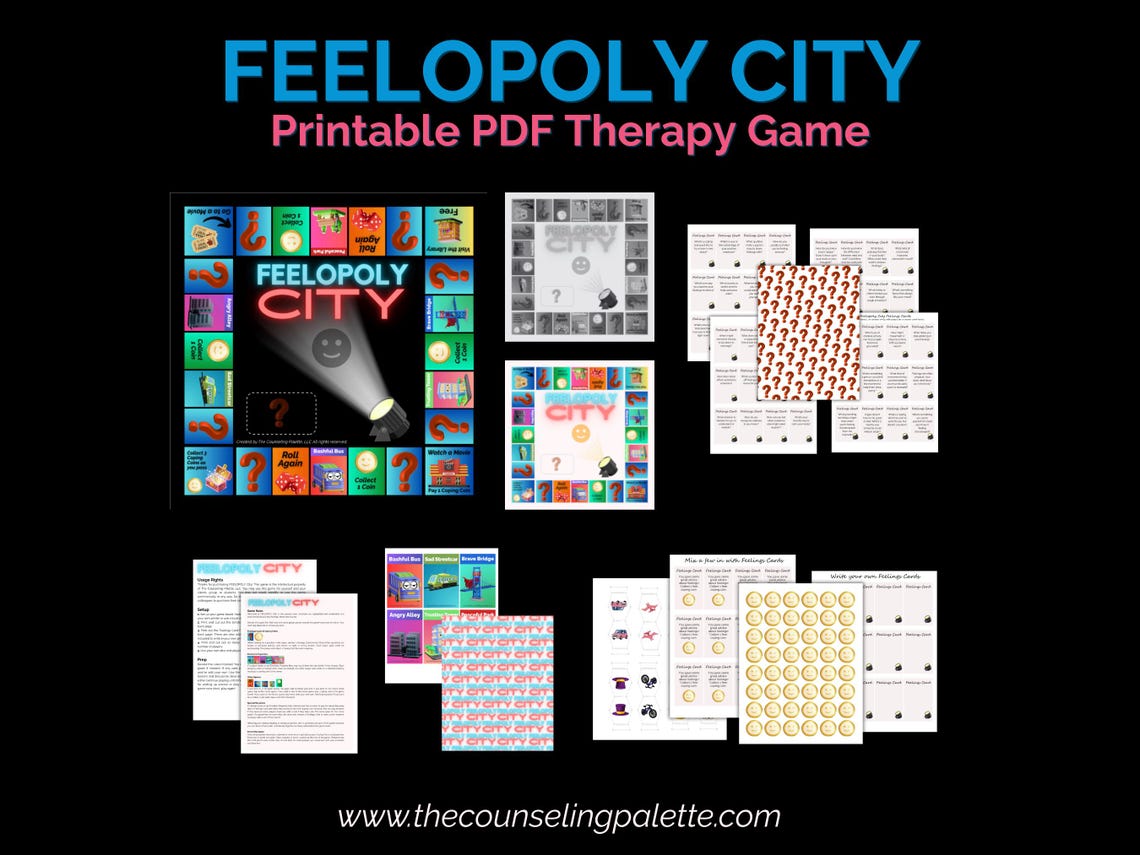 FEELOPOLY Therapy Game | FEELOPOLY City | Emotions Game | Coping Skills ...