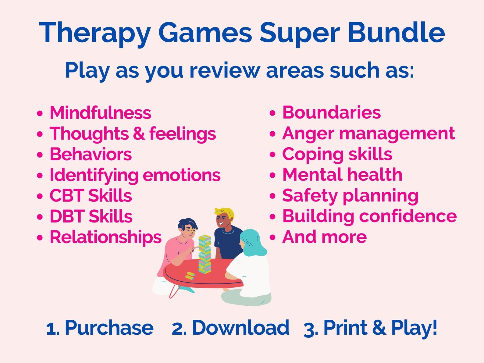 Therapy Games Super Bundle: CBT, DBT, Coping Skills (PDF Games) - Etsy