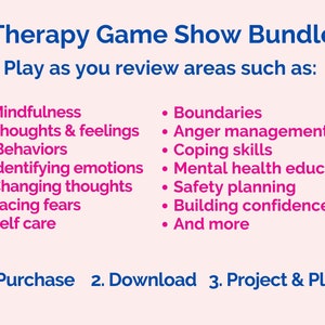 Therapy Games | Group Therapy Activities | Game Show | Counseling Games ...