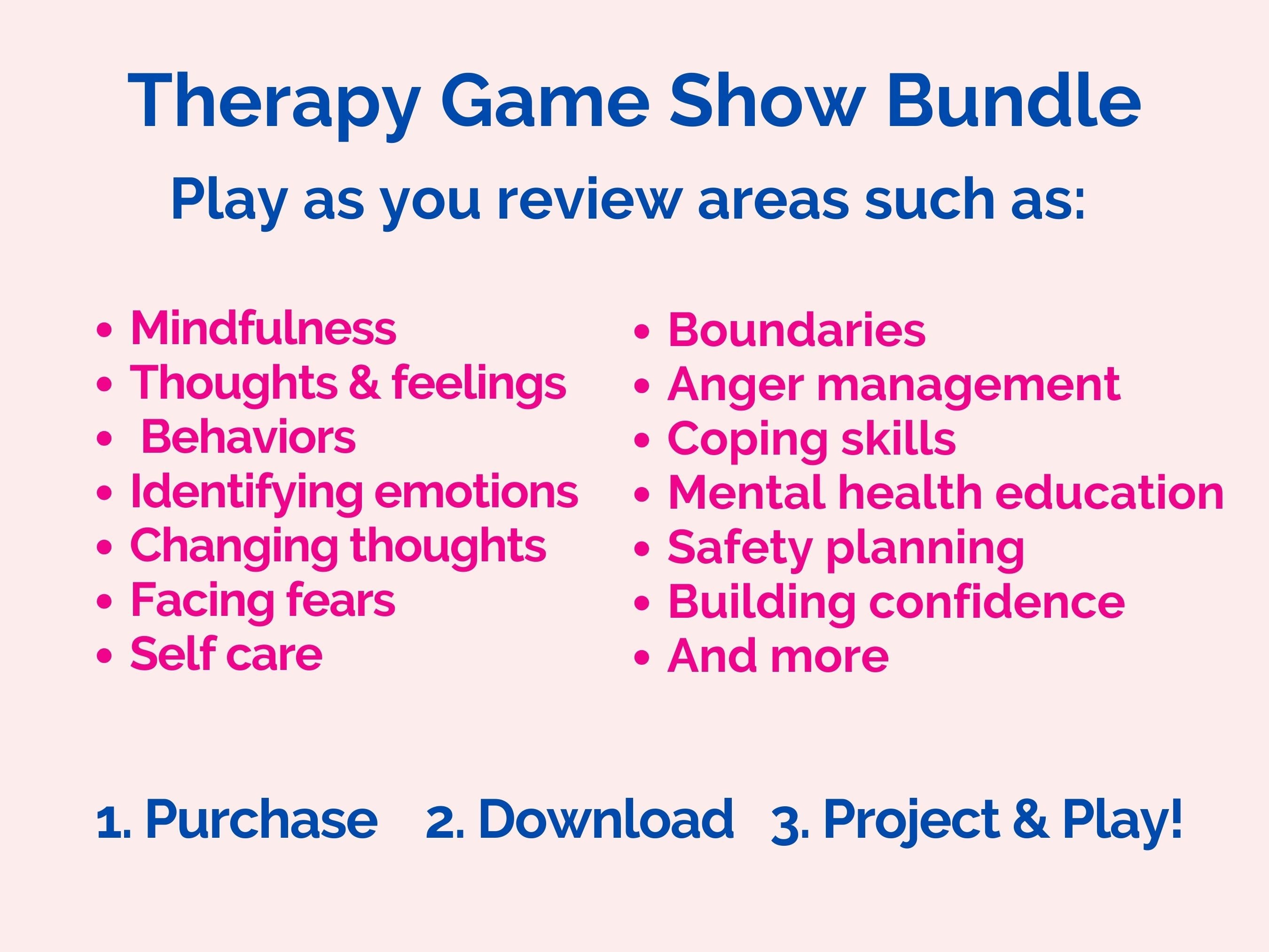 Therapy Games | Group Therapy Activities | Game Show | Counseling Games ...