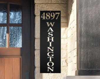Personalized Metal Vertical Address Sign - Etsy