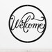 Round Welcome Metal Sign Welcome Sign for Business or Home - Etsy