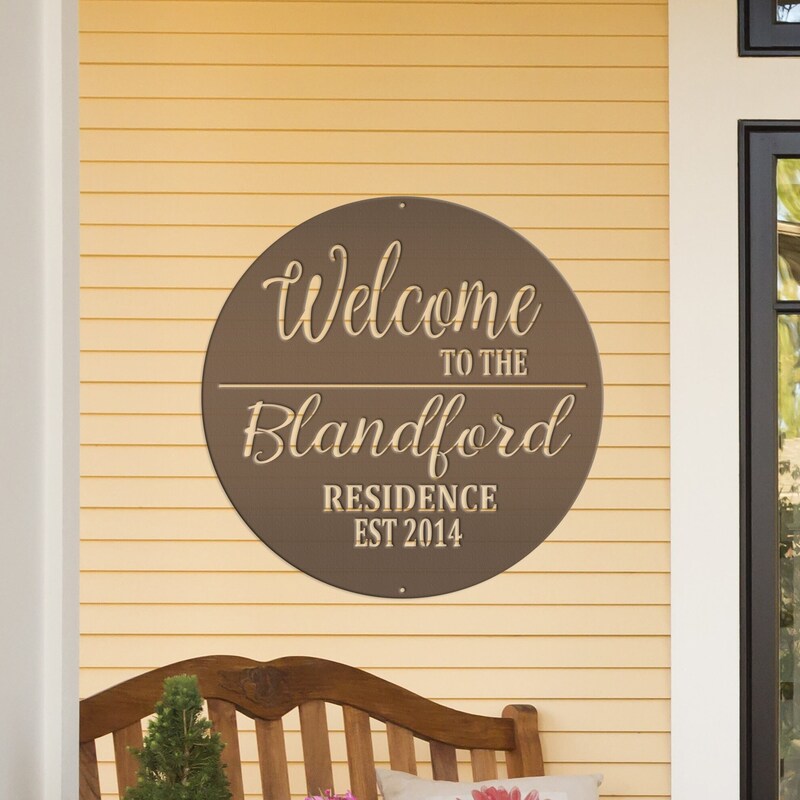 Welcome Sign Round - Etsy