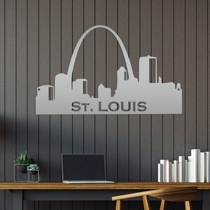 St. Louis Skyline Metal Sign - Etsy