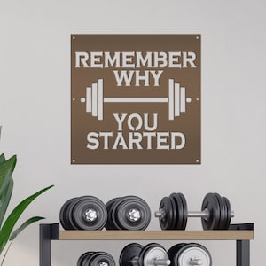 Gym Sign - Motivational Fitness Sign - at Home Gym Sign - Work Out Sign ...