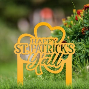 Metal St. Patrick Yard Stake - Outdoor St. Patrick's Day Decor - Etsy