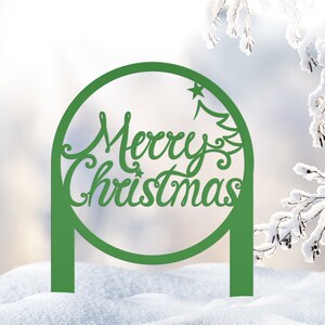 Outdoor Christmas Decor, Metal Merry Christmas Sign, Festive Yard Sign ...
