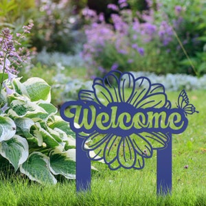 Welcome Garden Stake, Flower Garden Stake With Flower, Mother's Day ...