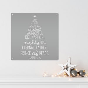 Isaiah 9:6 Christmas Tree Metal Sign - Etsy