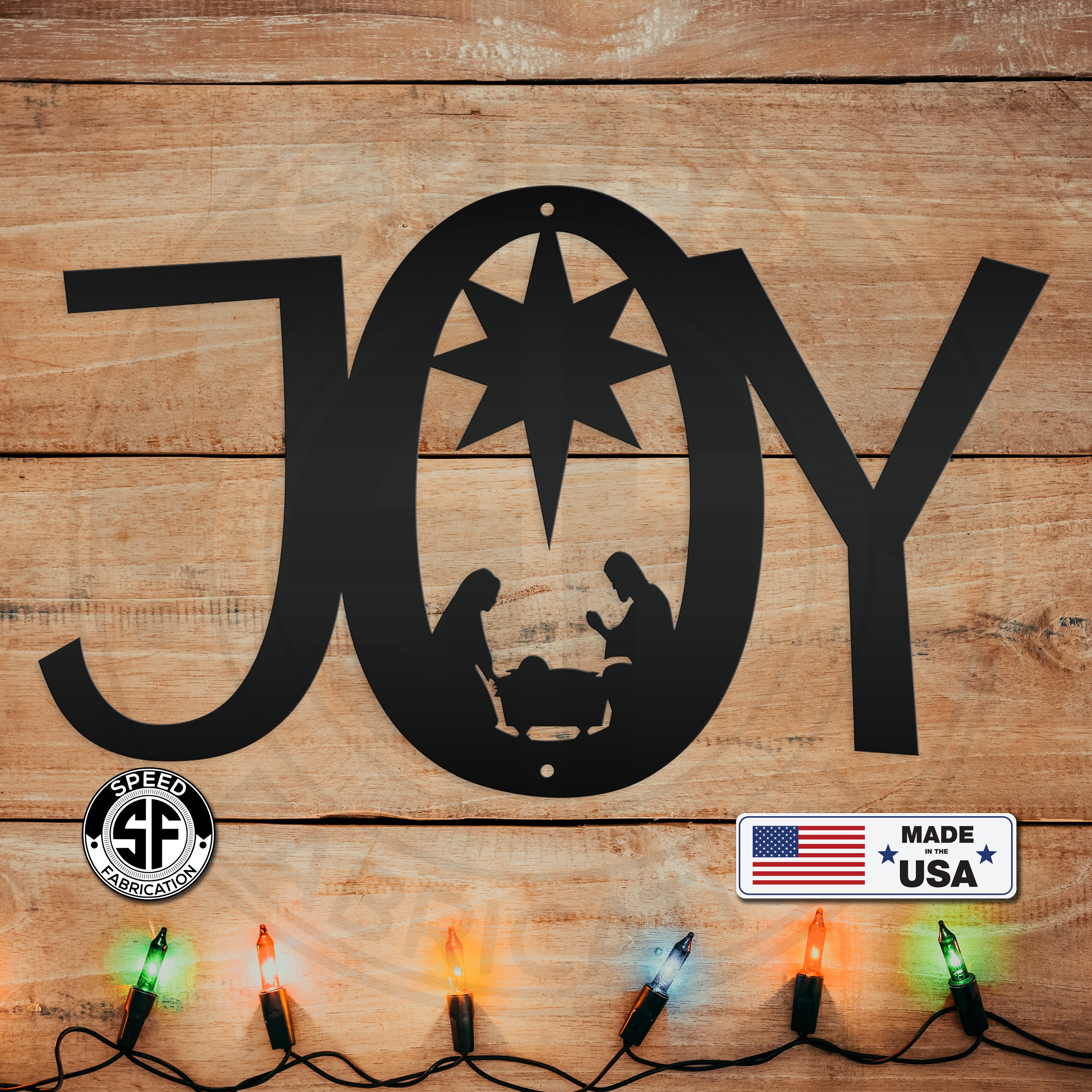 Joy Nativity Christmas Metal Sign | Etsy