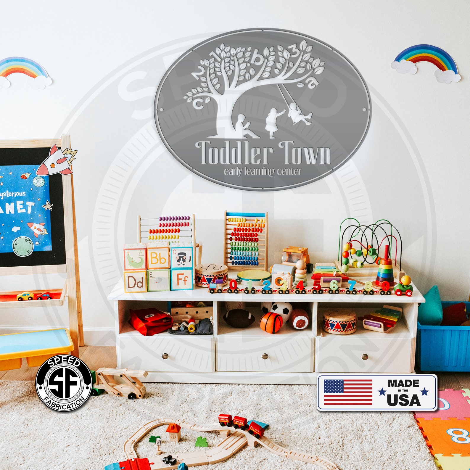 Custom Oval Daycare Business Metal Sign Child - Etsy