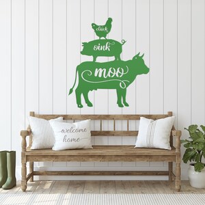 Cluck Oink Moo Metal Farm Animal Sign - Etsy