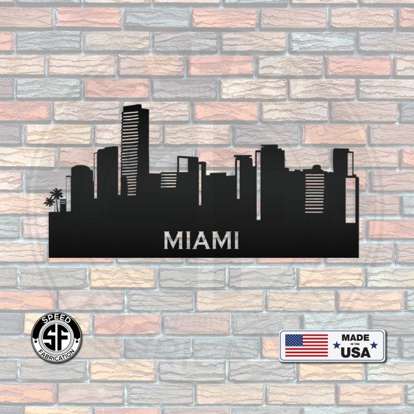 Miami Skyline - Etsy