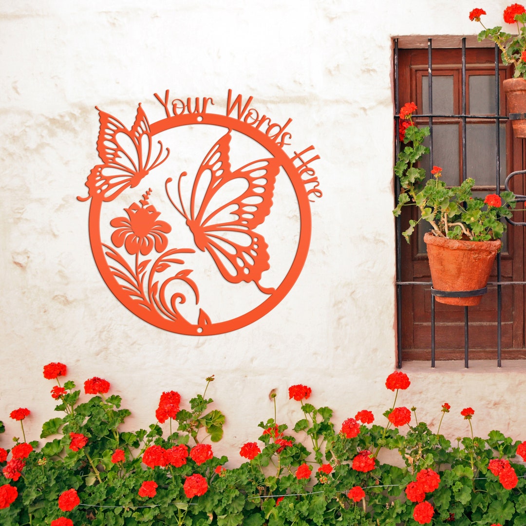 Custom Hanging Butterfly Sign, Gift for Mom, Personalized Butterfly ...