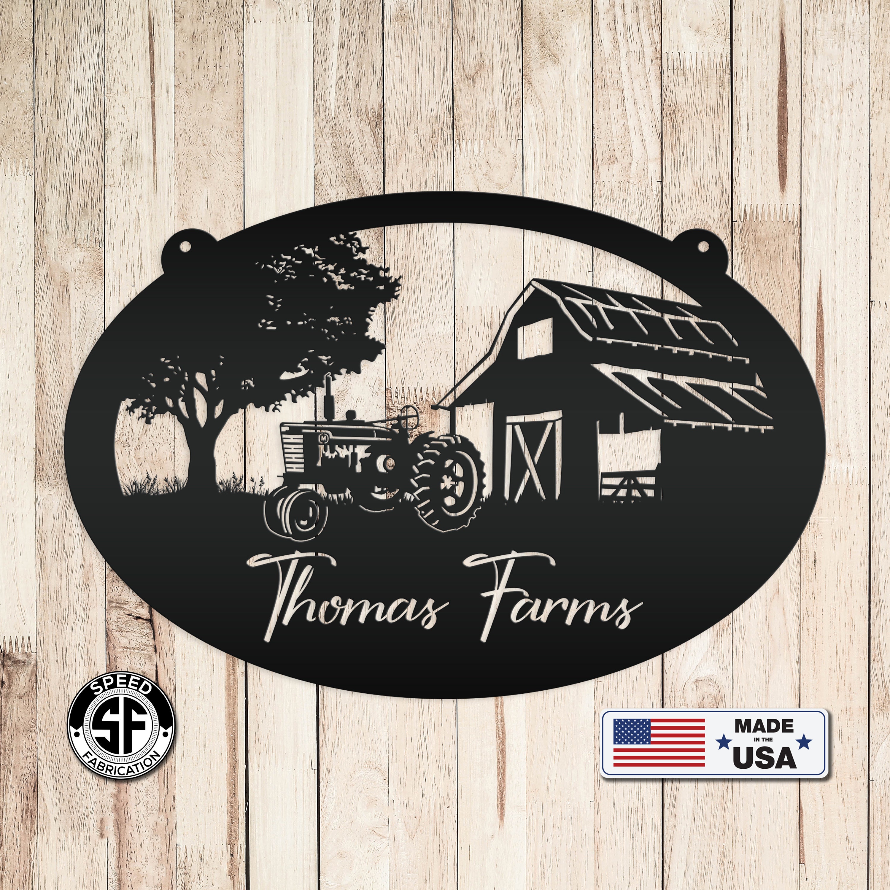 Personalized Tractor and Barn Metal Sign Family Farm Sign - Etsy