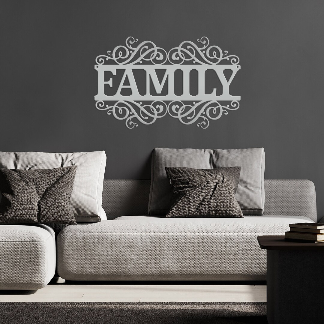 Rustic Family Metal Decor Sign - Charming Farmhouse Decoration - Family ...