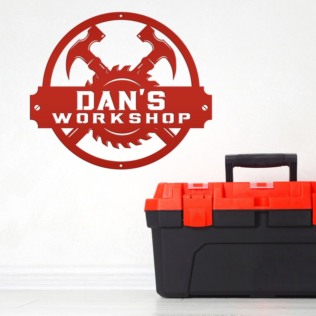 Woodworking Workshop Metal Sign - Custom Carpentry Shop Business ...