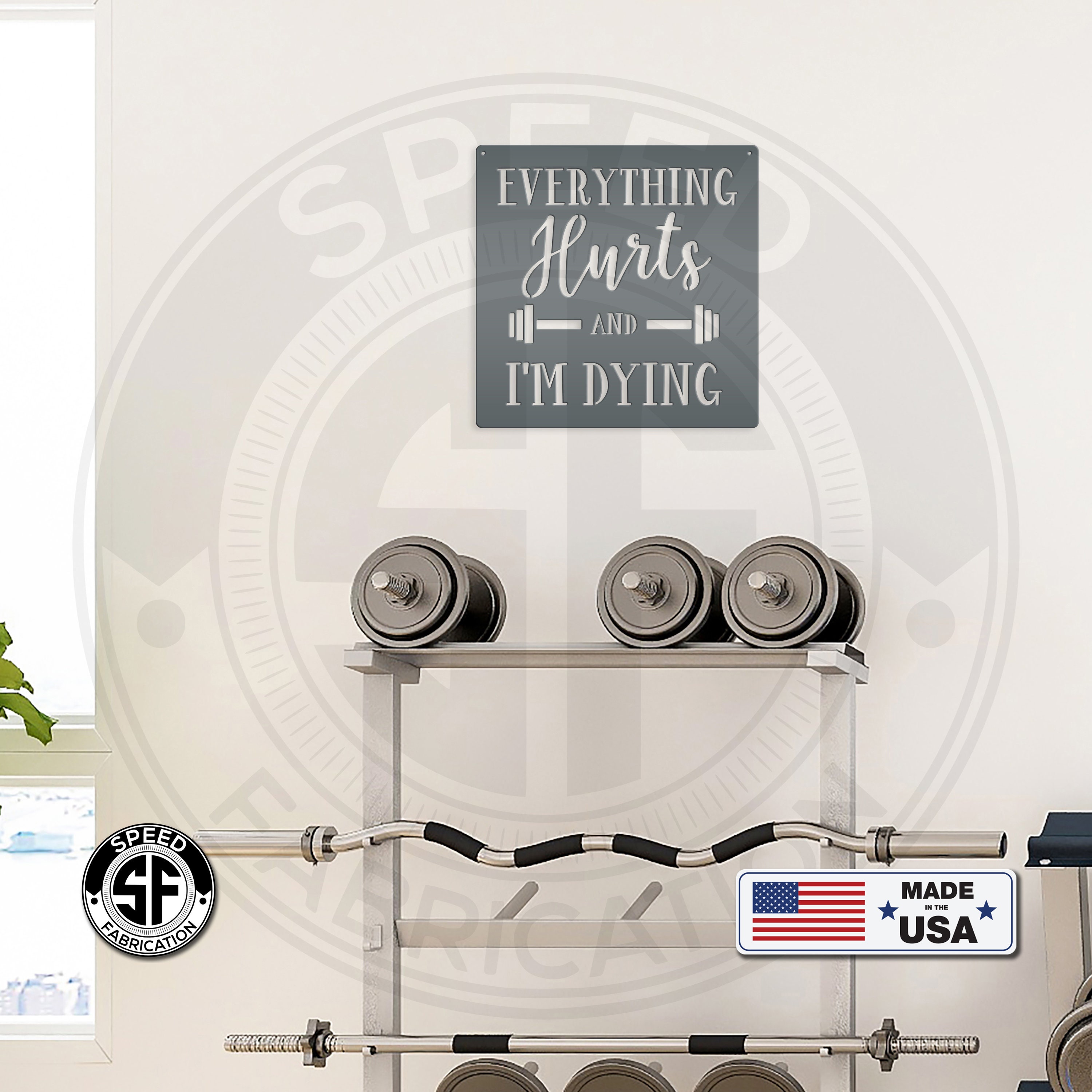 Everything Hurts Funny Gym Sign Wall Decor Sign Man Cave Sign | Etsy