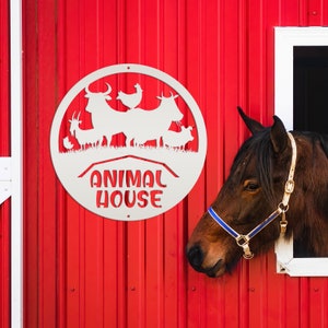 Farm Animal House Metal Sign - Etsy