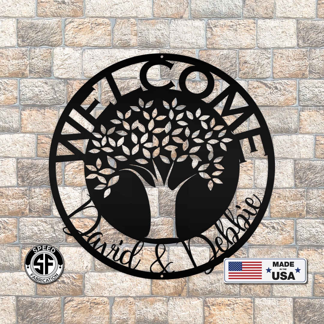 Custom Round Tree of Life Welcome Sign Couples Gift Wedding - Etsy