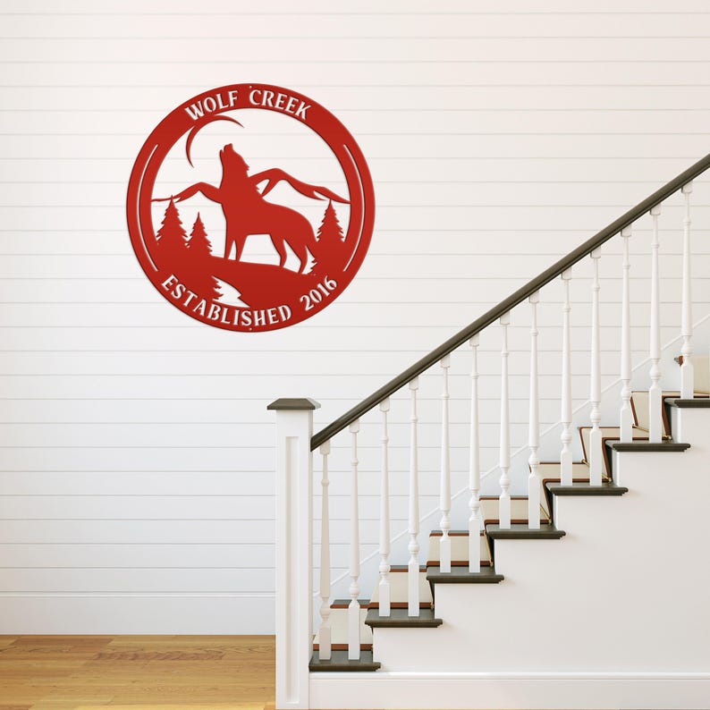 Custom Wolf Sign, Wolf in the Wild Sign, Howling Wolf - Etsy