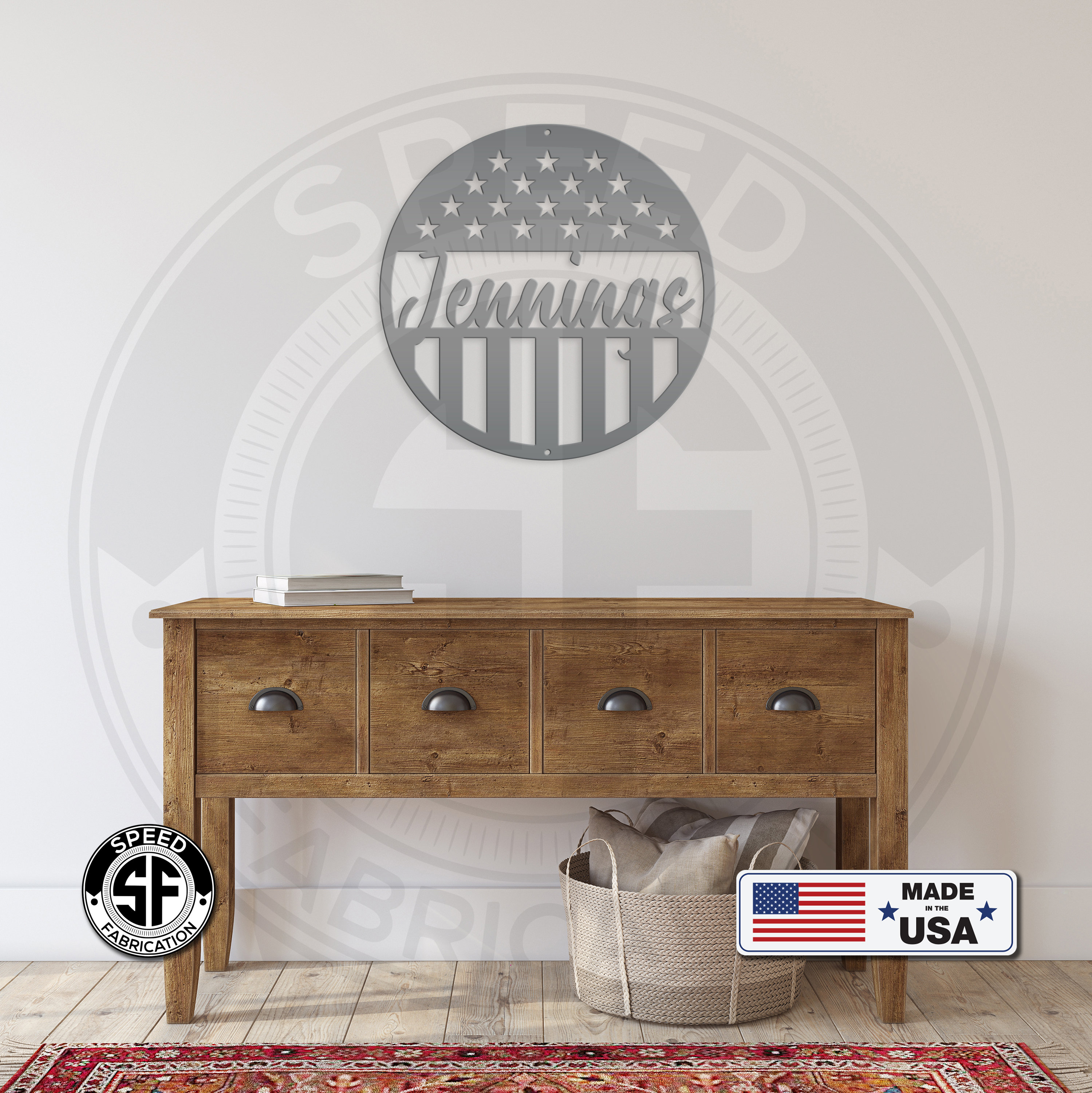 Custom Patriotic Americana Name Sign Custom Stars and - Etsy